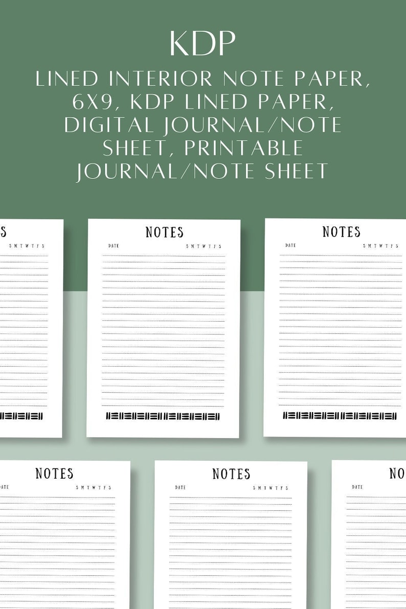 Lined Paper, Digital Journal/note Sheets, Printable Journal/note Sheets ...