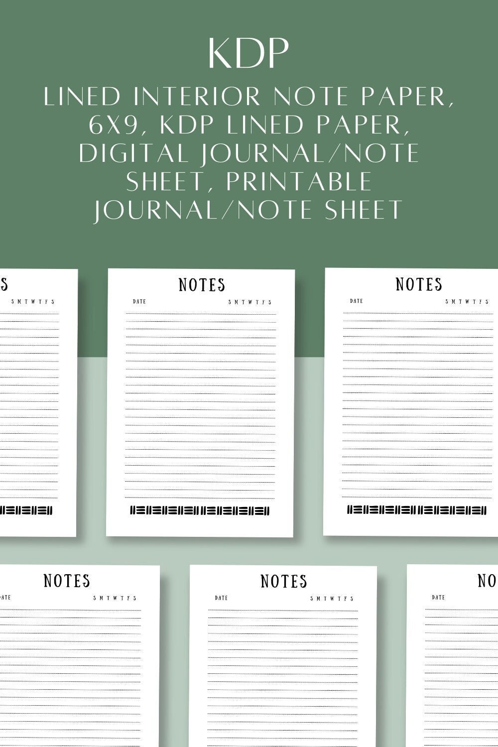 Lined Paper, Digital Journal/note Sheets, Printable Journal/note Sheets ...