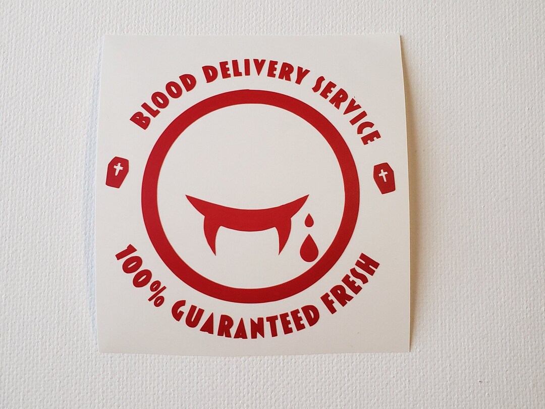 Blood Delivery Service Sticker - Etsy