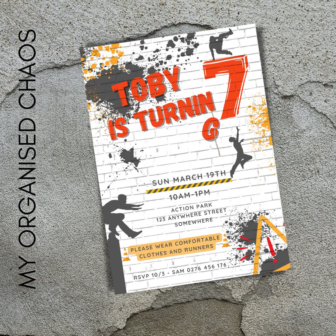 Action Party Invitation Digital Invitation - Etsy
