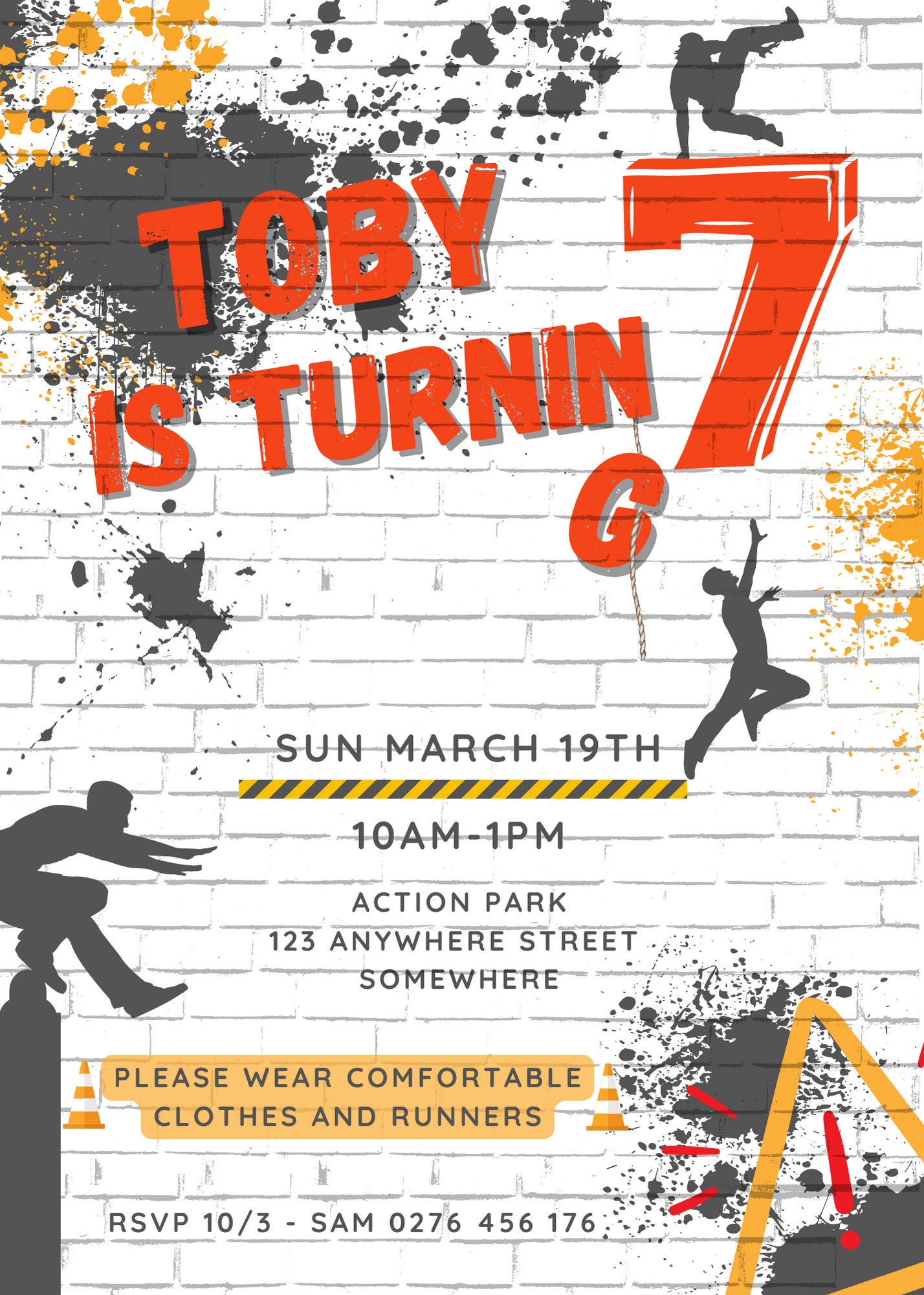 Action Party Invitation Digital Invitation - Etsy