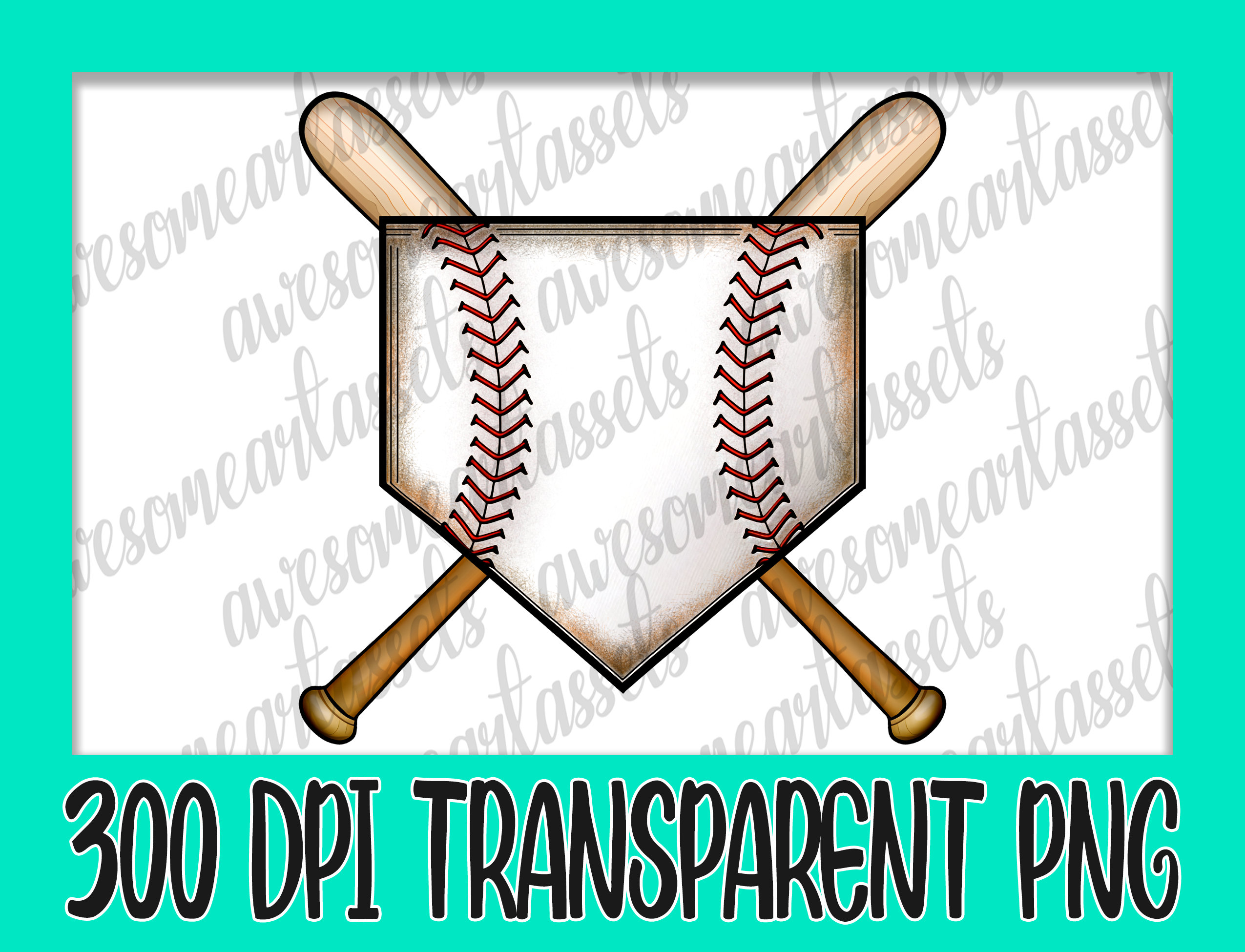 Baseball Home Plate With Crossed Bats 300 DPI Transparent PNG, Baseball ...