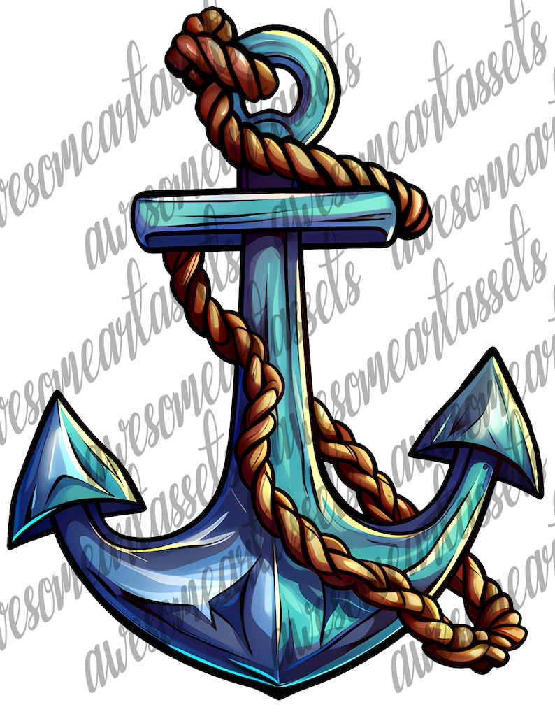 Ship Anchor 300 DPI PNG Digital Download Nautical Clip Art Cruise ...