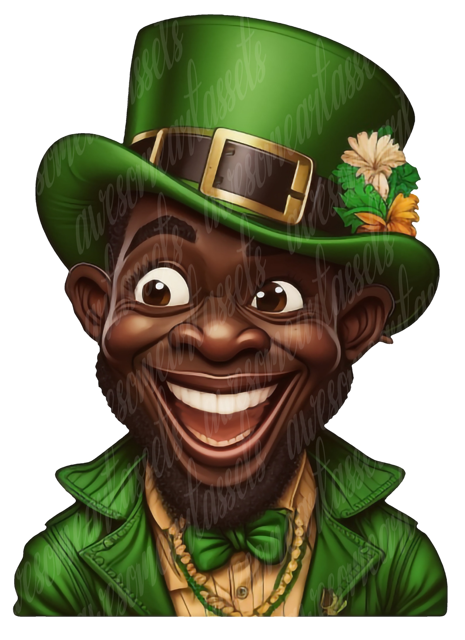 Cheerful Black Leprechaun 300 Dpi Transparent PNG FILE , St Patricks ...