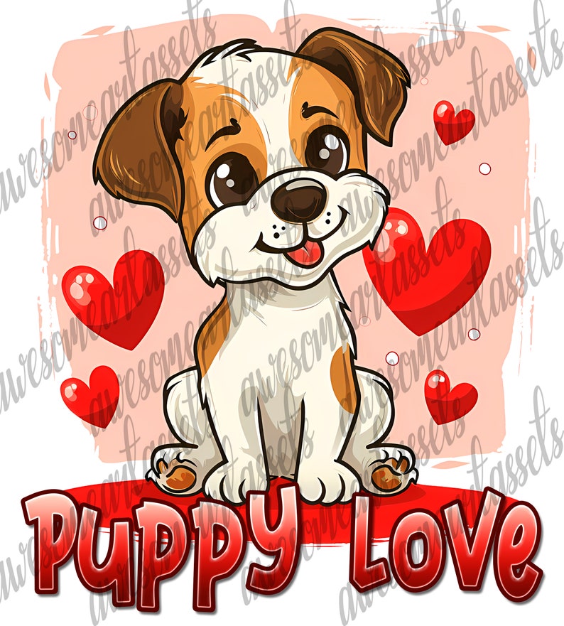 Puppy Love 300 DPI Transparent PNG - Cute Puppy - Art for Couples ...