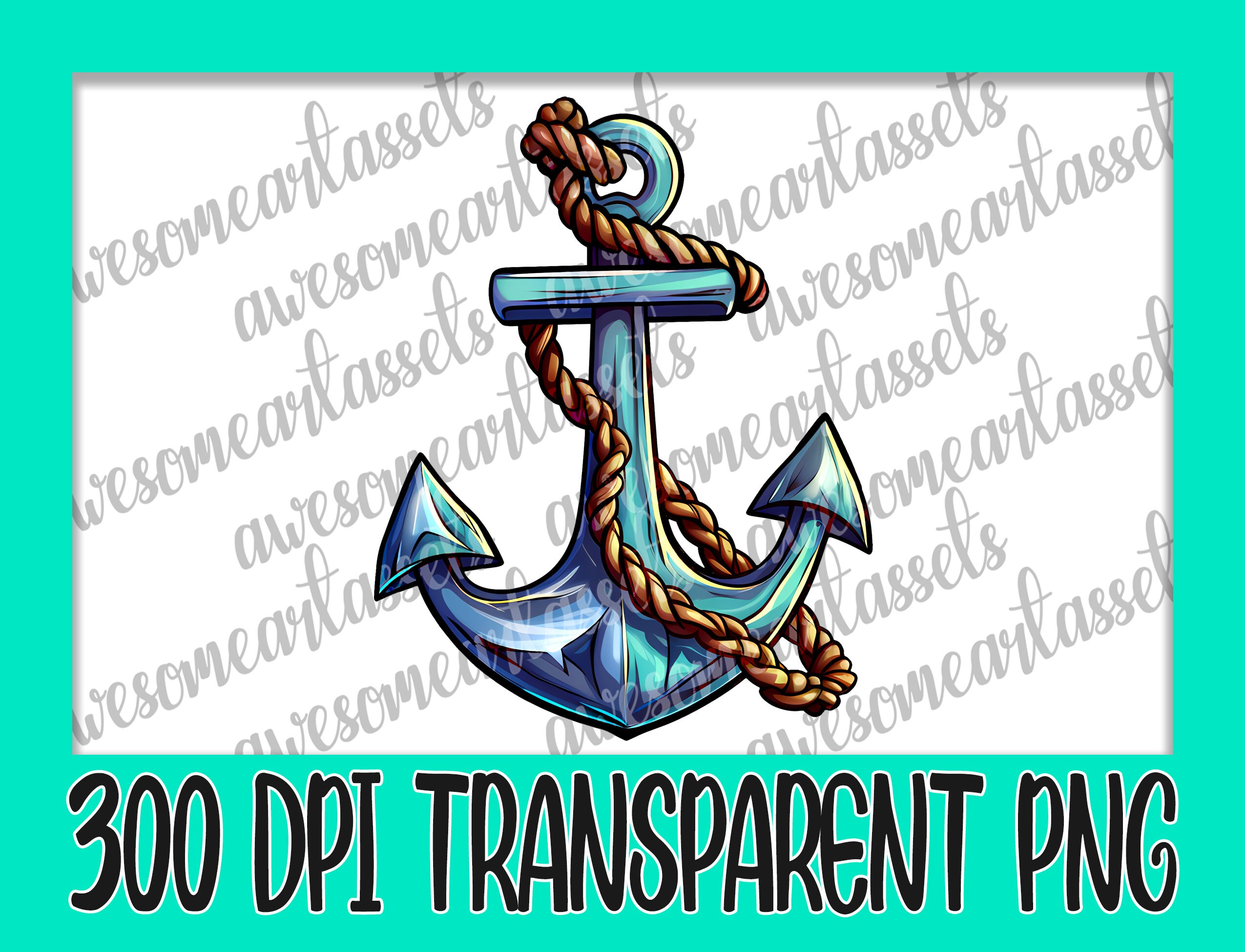 Ship Anchor 300 DPI PNG Digital Download - Nautical Clip Art - Cruise ...