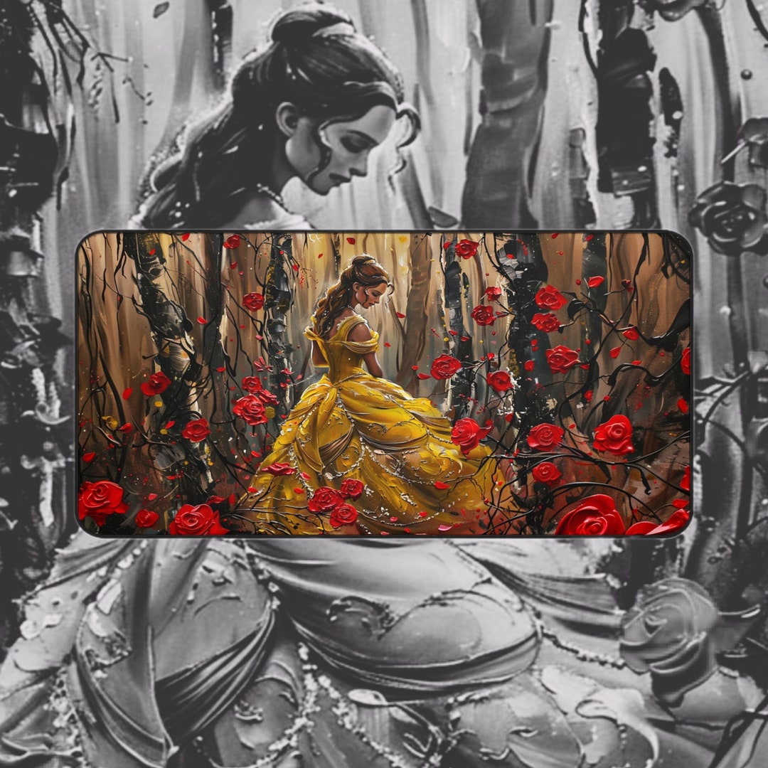 BELLE DISNEY PRINCESS Beauty and the Beast, Desk Mat, Office - Etsy