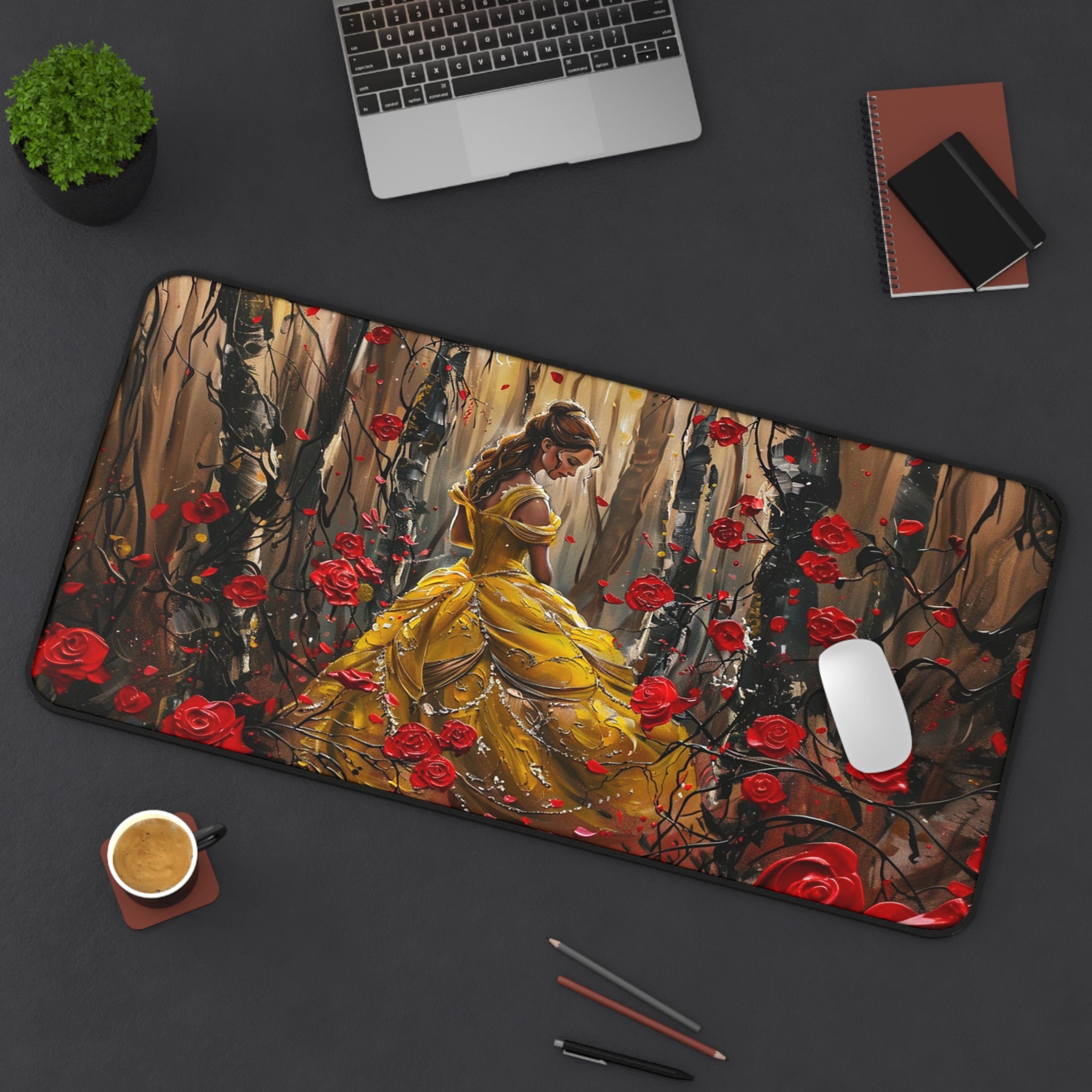 BELLE DISNEY PRINCESS Beauty and the Beast, Desk Mat, Office - Etsy