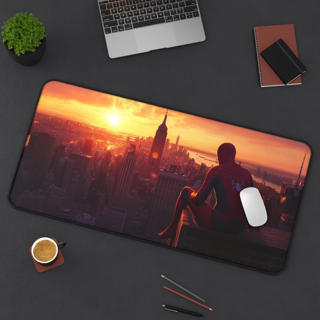 Spider-man Desk Mat Swing Into Action at Your Desk - Etsy