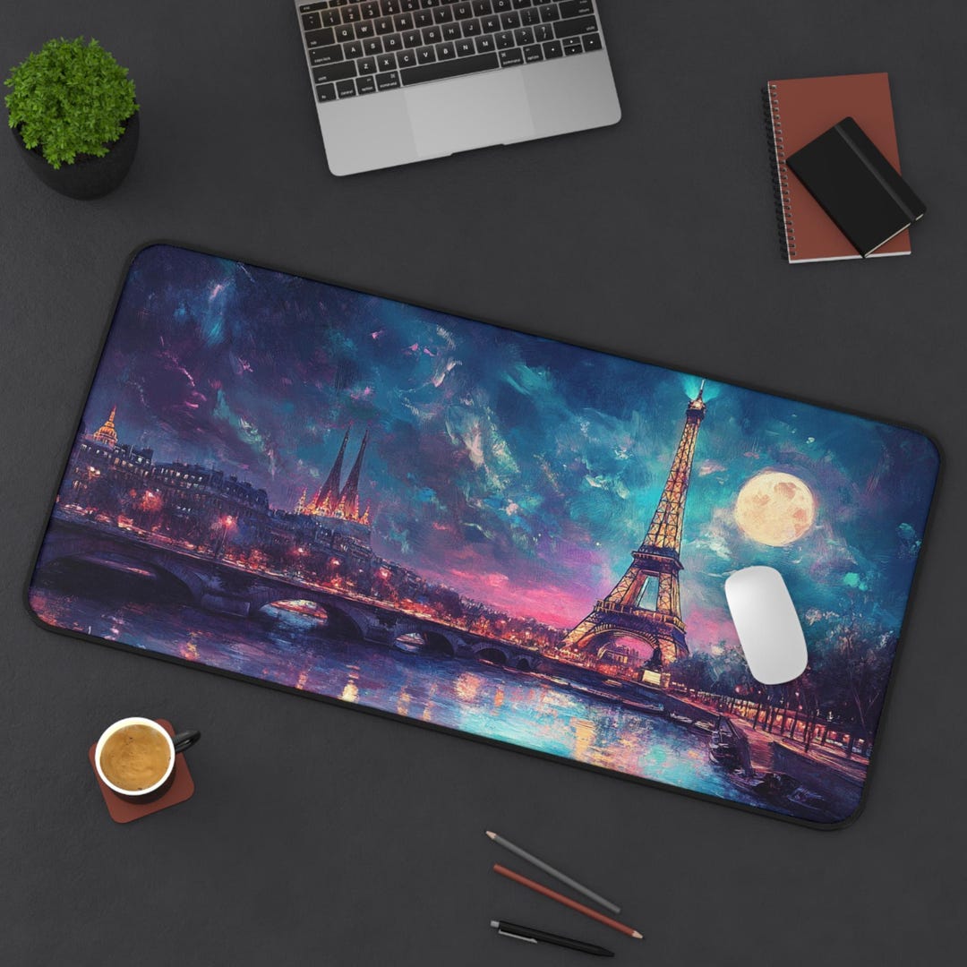 PARIS EIFFEL TOWER - Desk Mat, Parisian Home Office Decor, Aesthetic ...