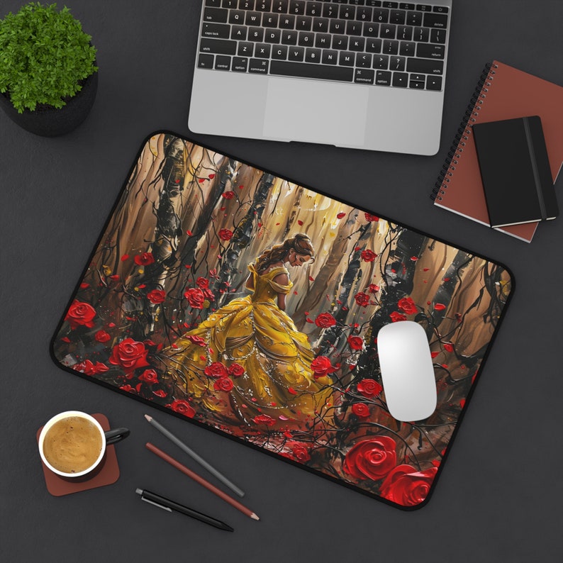 BELLE - DISNEY PRINCESS - Beauty and the Beast, Desk Mat, Office - Etsy