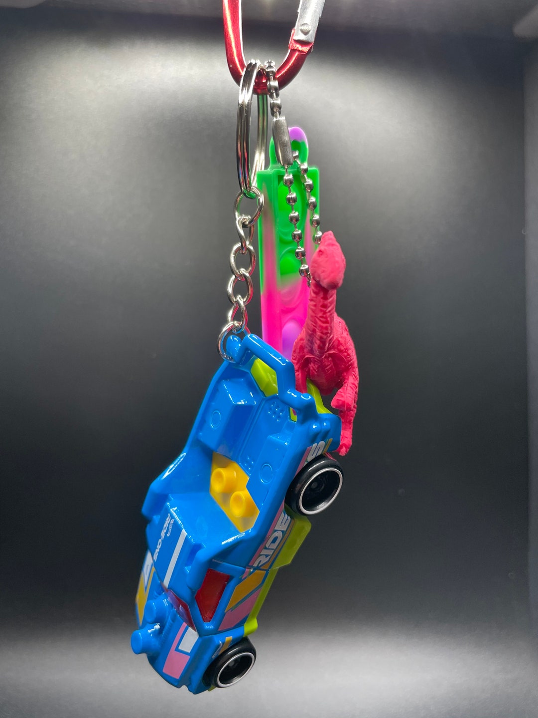 Hot Wheels Fig Rig, Mini Pop Fidget and Dinosaur Keychain/bag Clip - Etsy