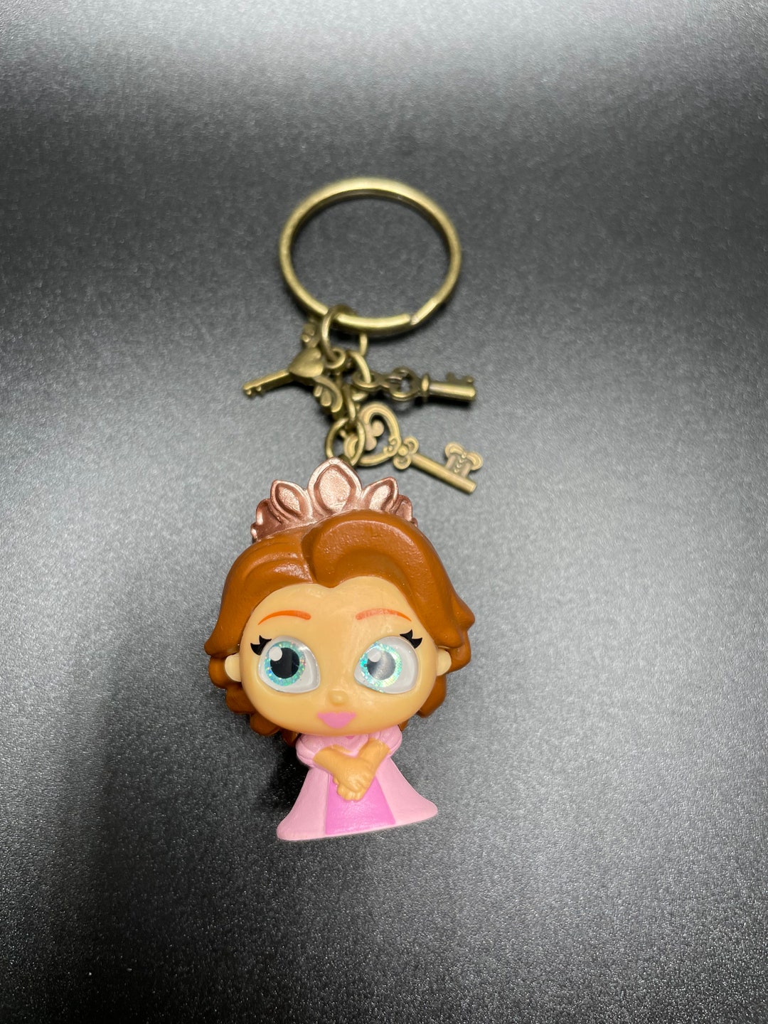 Princess Rapunzel Keychain With Skeleton Keys Keychain - Etsy