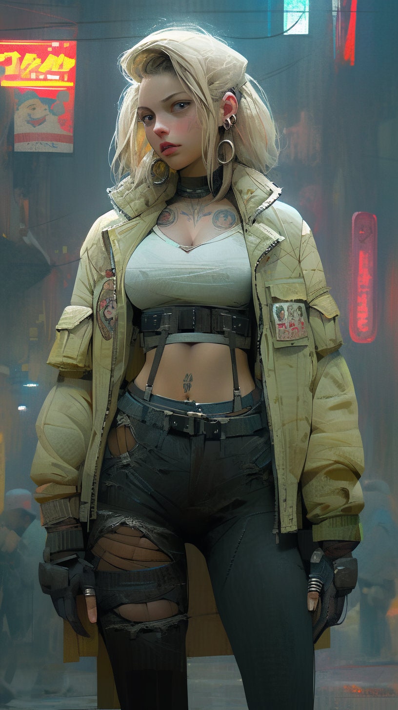 Cyberpunk Sci Fi Character Commission Art Concept Art RPG - Etsy