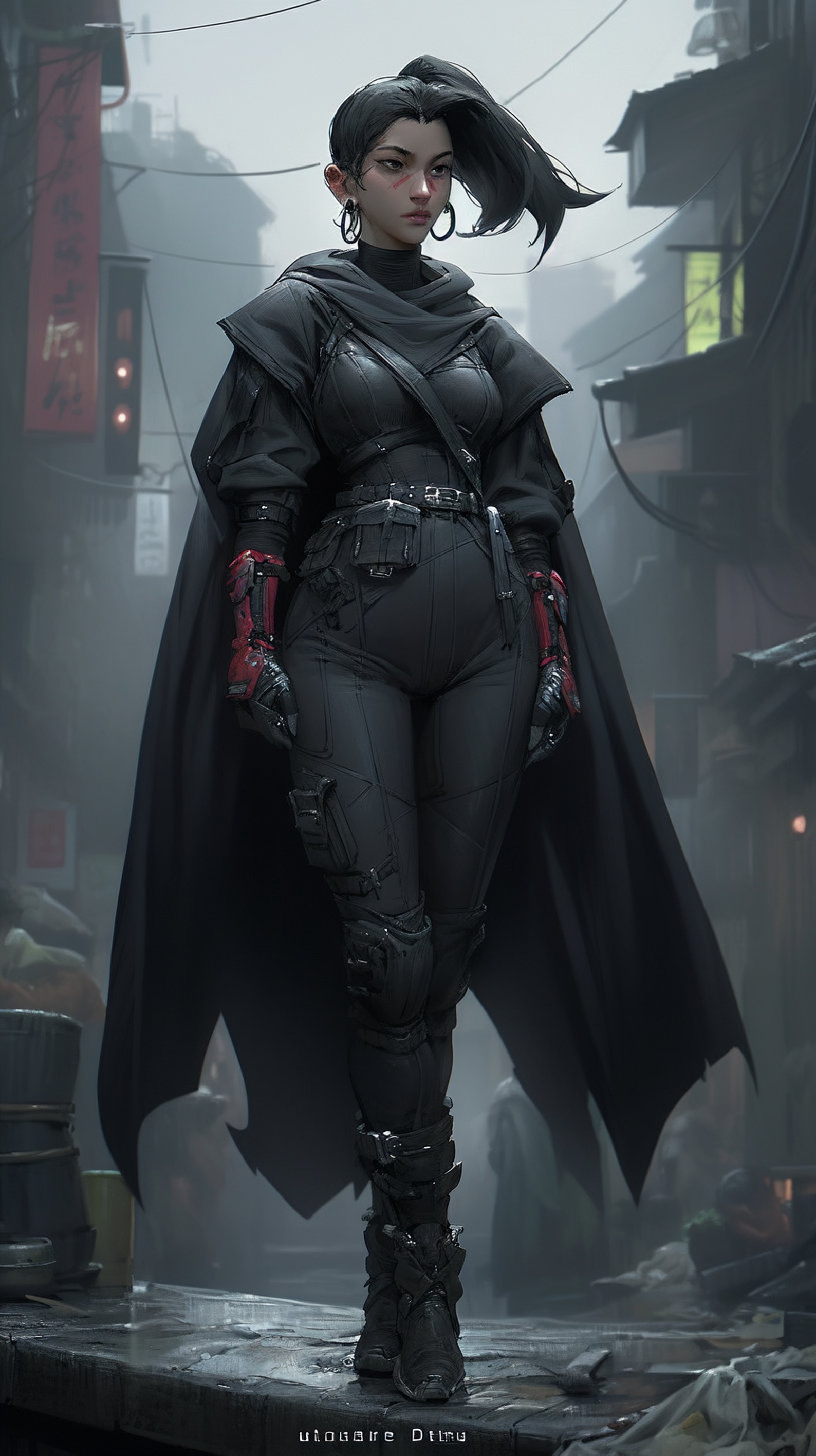 Cyberpunk Sci Fi Character Commission Art Concept Art RPG Character Design Illustration Scifi ...