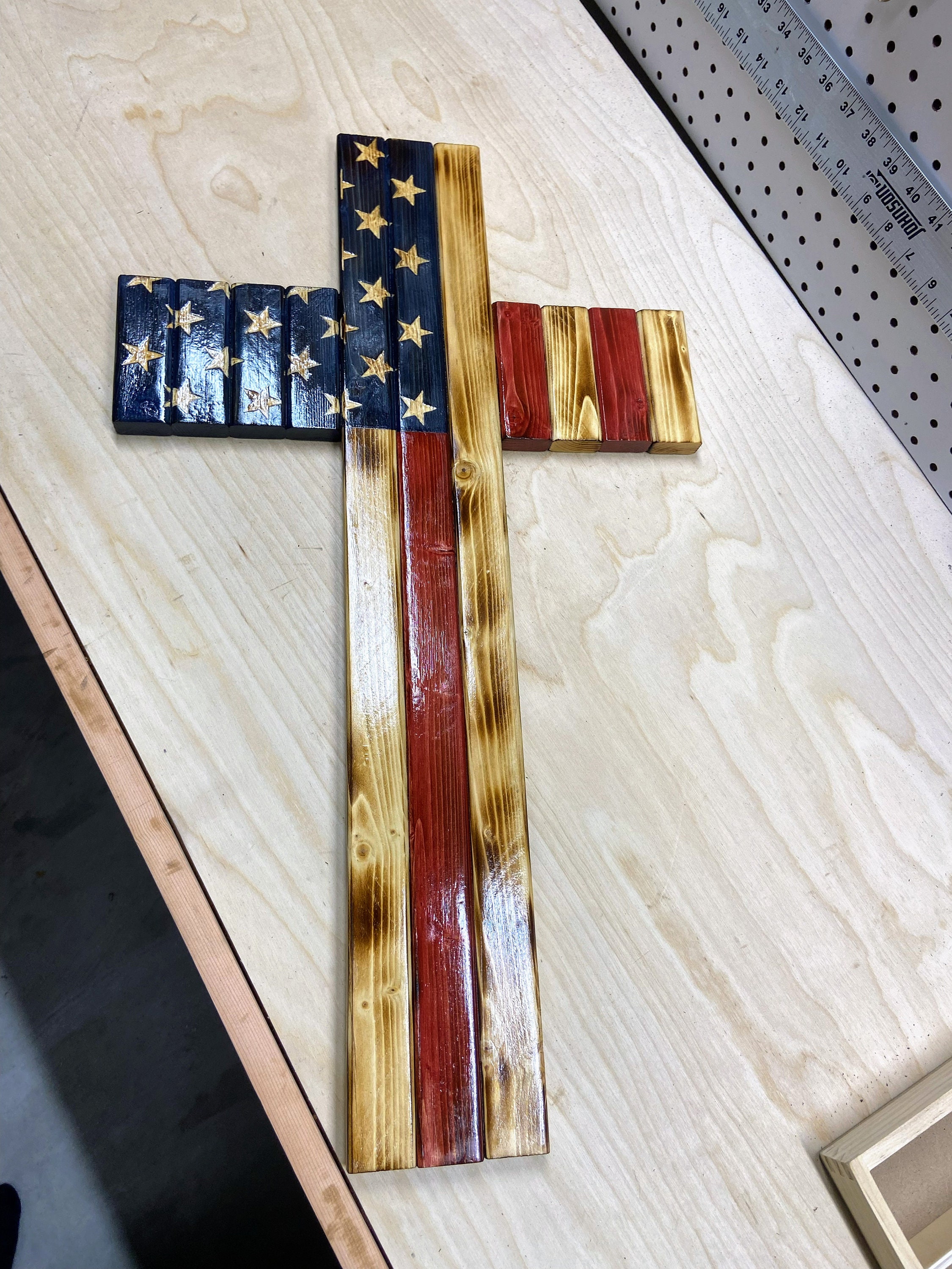 American Flag Cross - Etsy