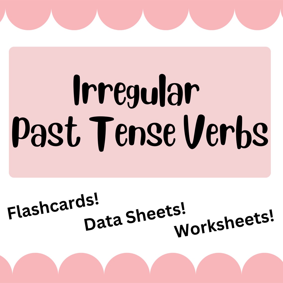 Irregular Past Tense Verbs Flashcards, Worksheets, Data Sheets & More ...