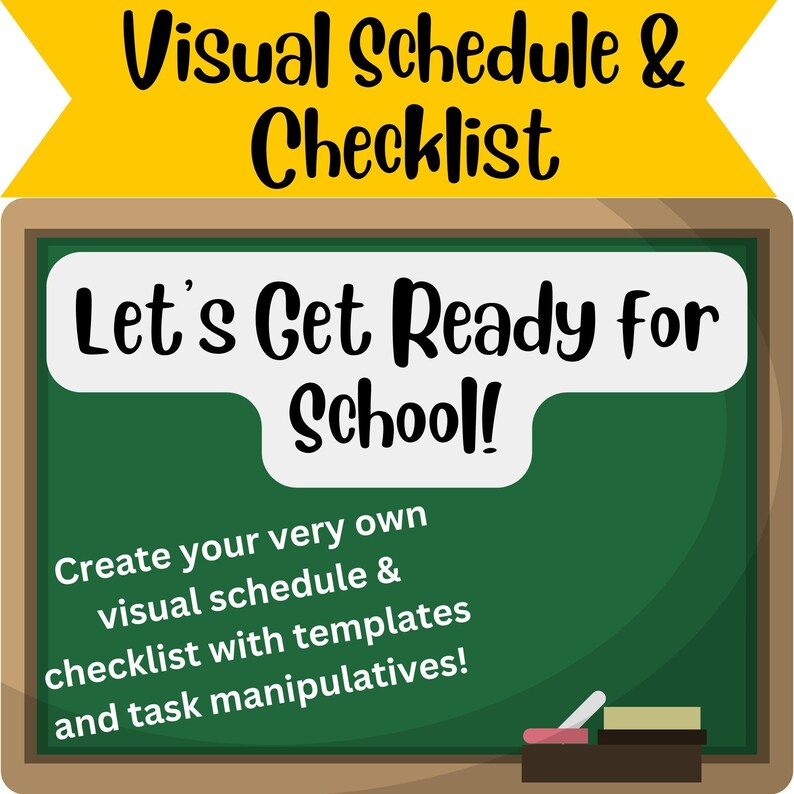 Visual Schedule & Checklist Getting Ready for School - Etsy