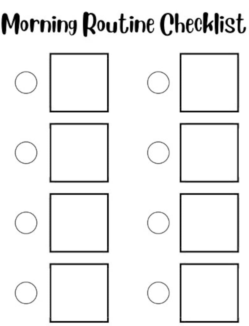 Visual Schedule & Checklist Getting Ready for School - Etsy
