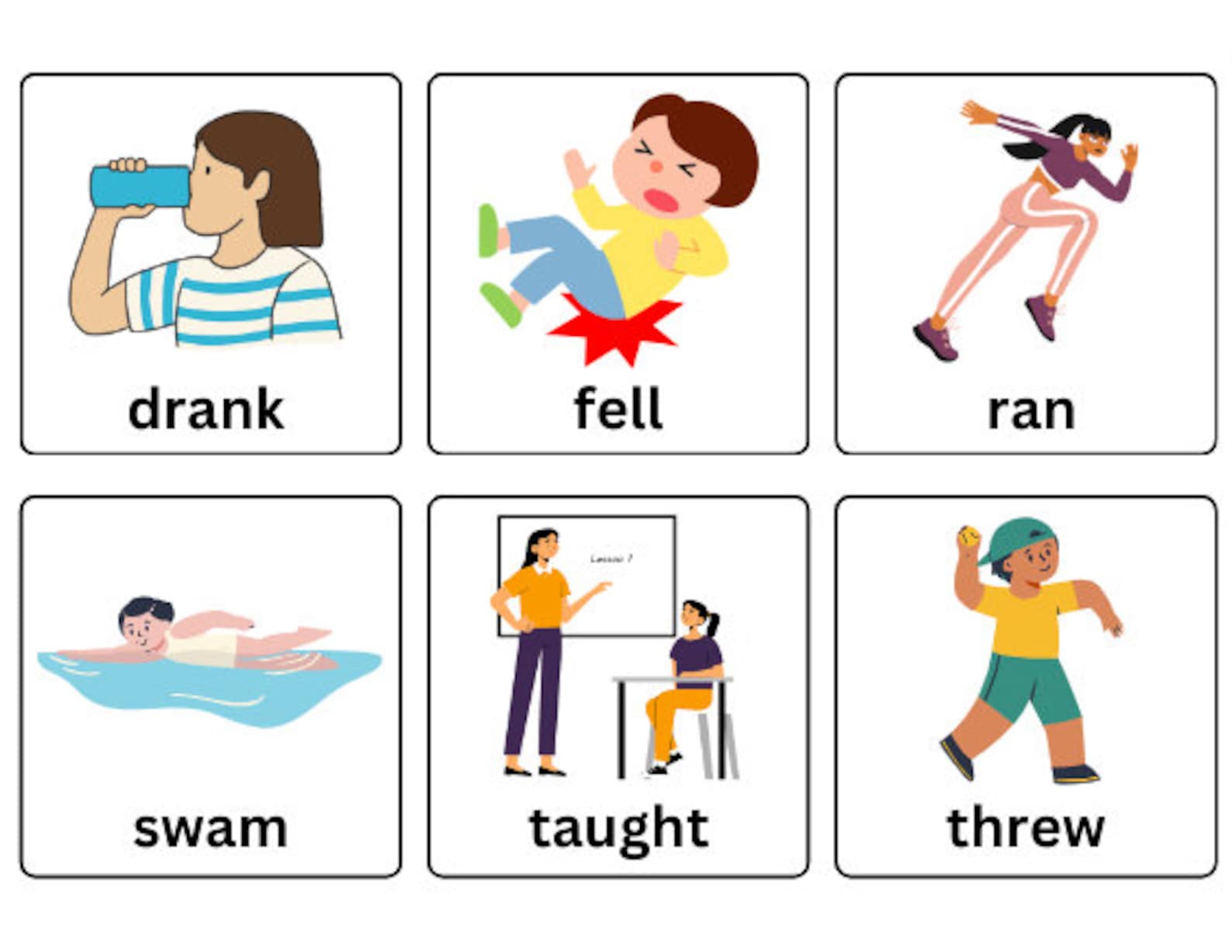 Irregular Past Tense Verbs Flashcards, Worksheets, Data Sheets & More ...