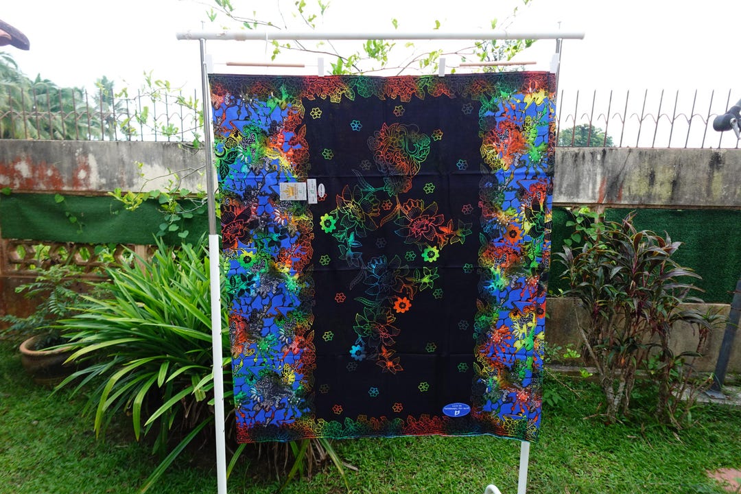 Tropika Batik Bloom – Handcrafted Rainbow Floral Batik Sarong for Beach ...