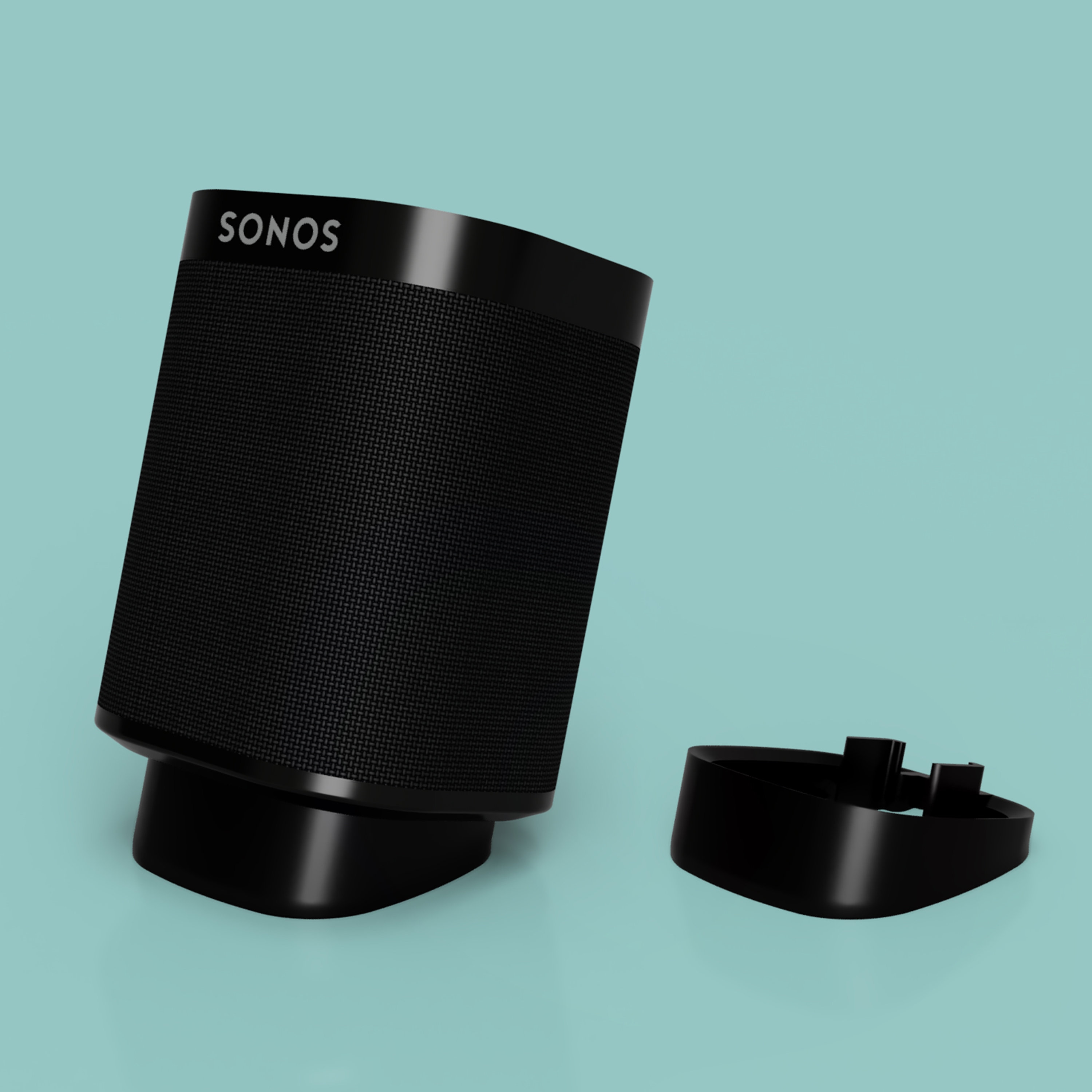 Sonos One Desktop Speaker Stands Bookshelf Wedge Risers 15 Degrees ...