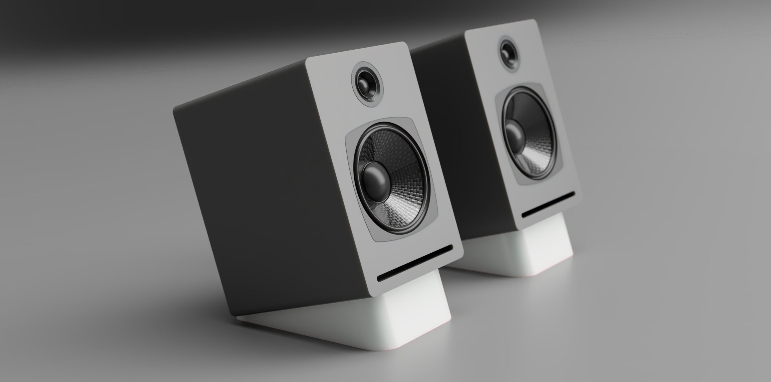 Audioengine Speaker Stands A1 / A2 x2 Bookshelf Wedge Risers 15 Degrees ...