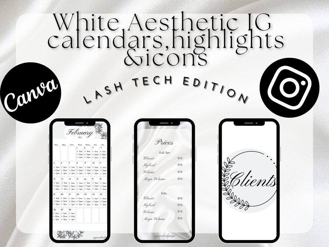 Lash Tech Instagram Templates/instagram Icons/instagram Highlights for ...
