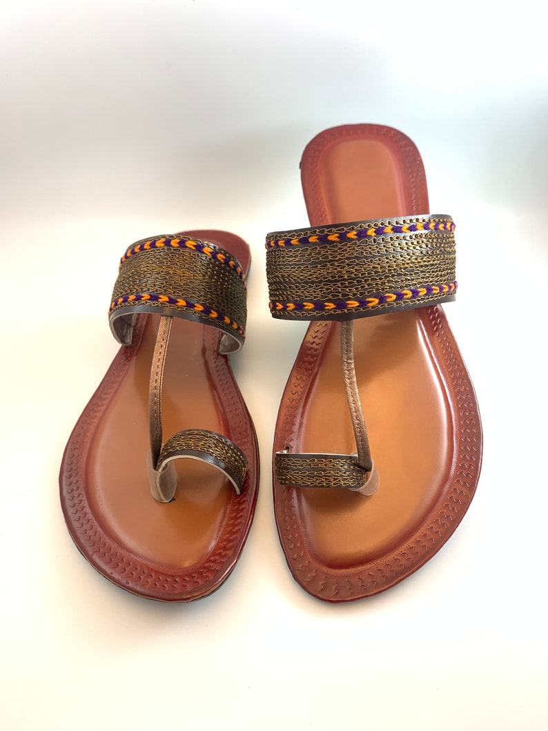 UK Sizes 3,4,5,6,7,8 Kollapuri Summer Sandal Ladies Handmade Juti ...