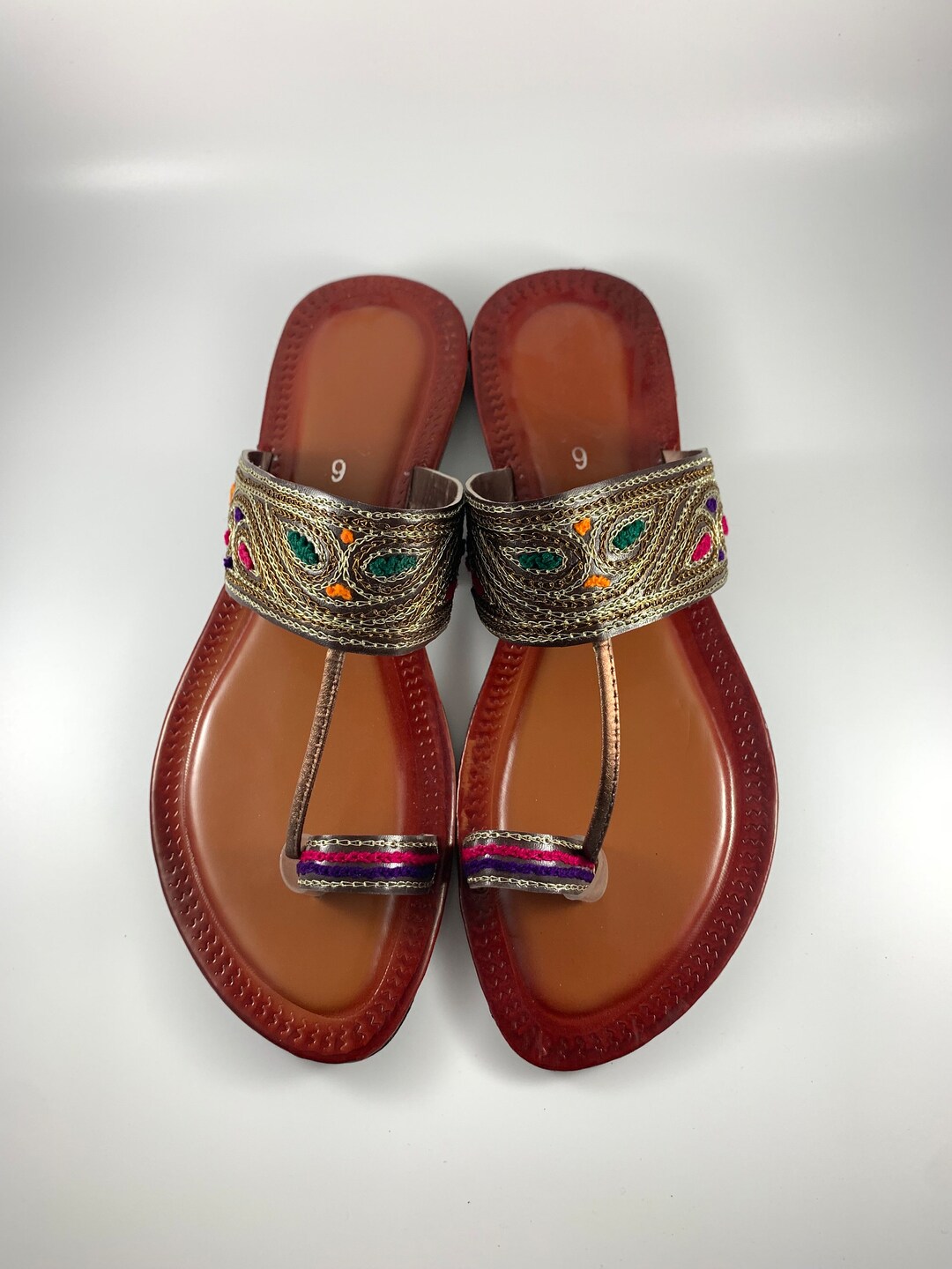 UK Sizes 3,4,5,6,7,8 Kollapuri Summer Sandal Ladies Handmade Juti ...