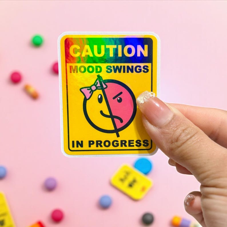 Funny Mood Swing Sticker Cute Mental Health Sticker Sarcastic Gift for ...