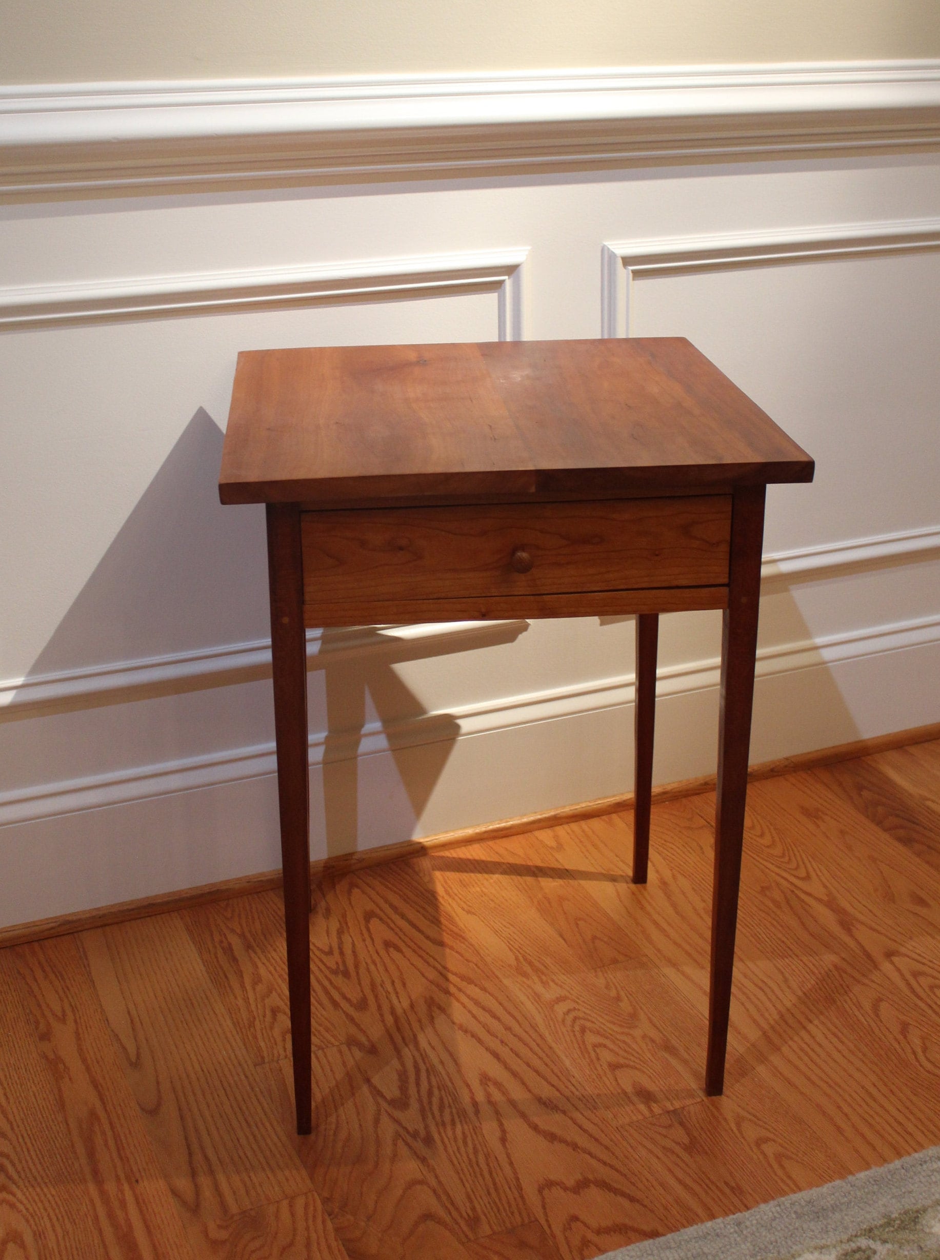 Elegant Solid Cherry Side Table Contemporary Shaker Inspired, Bedside ...