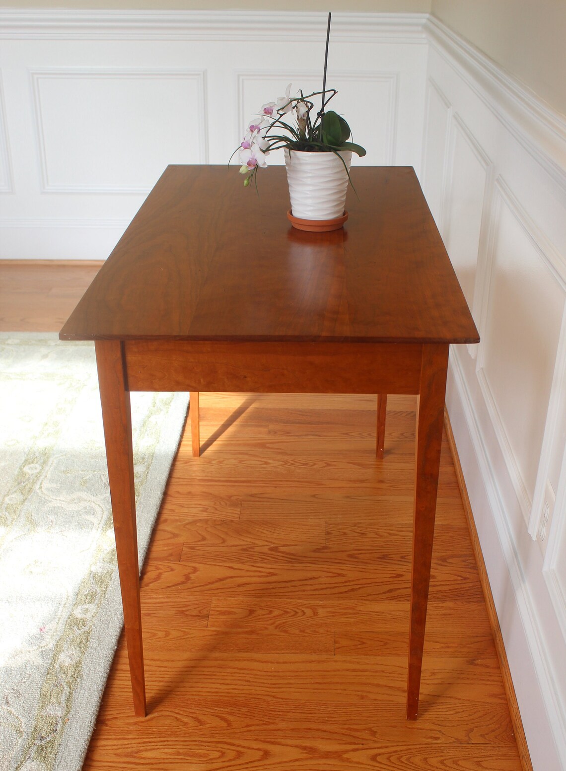 Elegant Solid Cherry Buffet Table Contemporary Shaker Inspired, Console ...