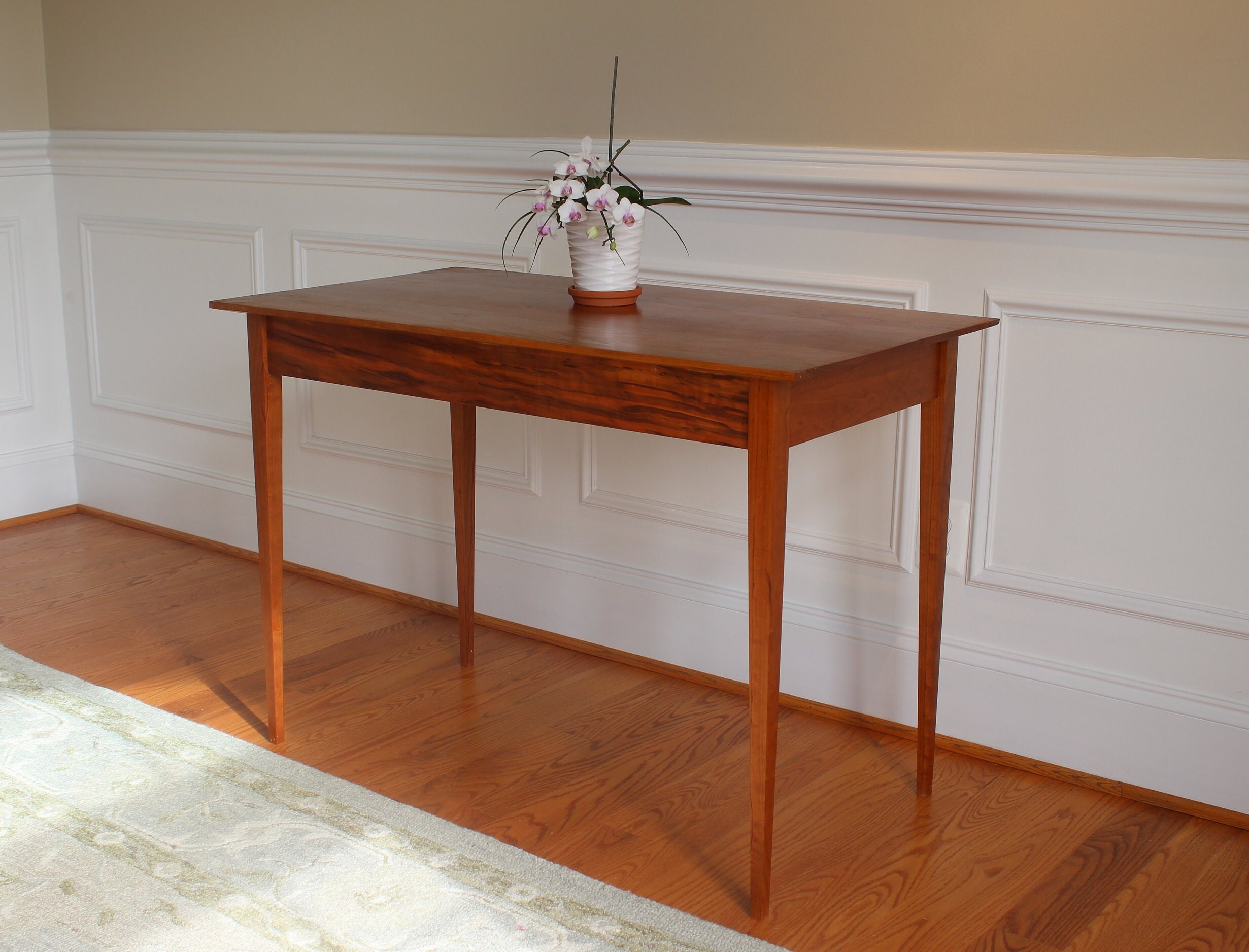 Elegant Solid Cherry Buffet Table Contemporary Shaker Inspired, Console ...
