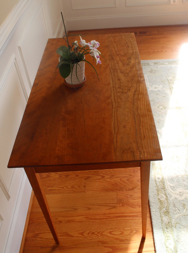 Elegant Solid Cherry Buffet Table Contemporary Shaker Inspired, Console ...