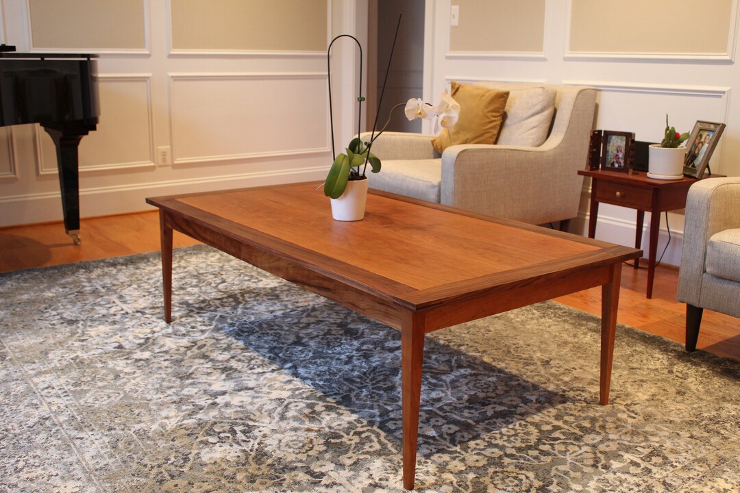 Beautiful Large Coffee Table in Solid Walnut and Cherry - Etsy