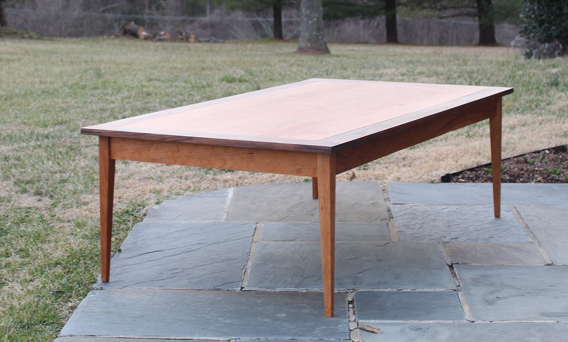 Beautiful Large Coffee Table in Solid Walnut and Cherry - Etsy