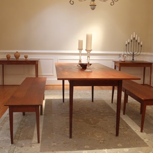 Elegant Solid Cherry Buffet Table Contemporary Shaker Inspired, Console ...
