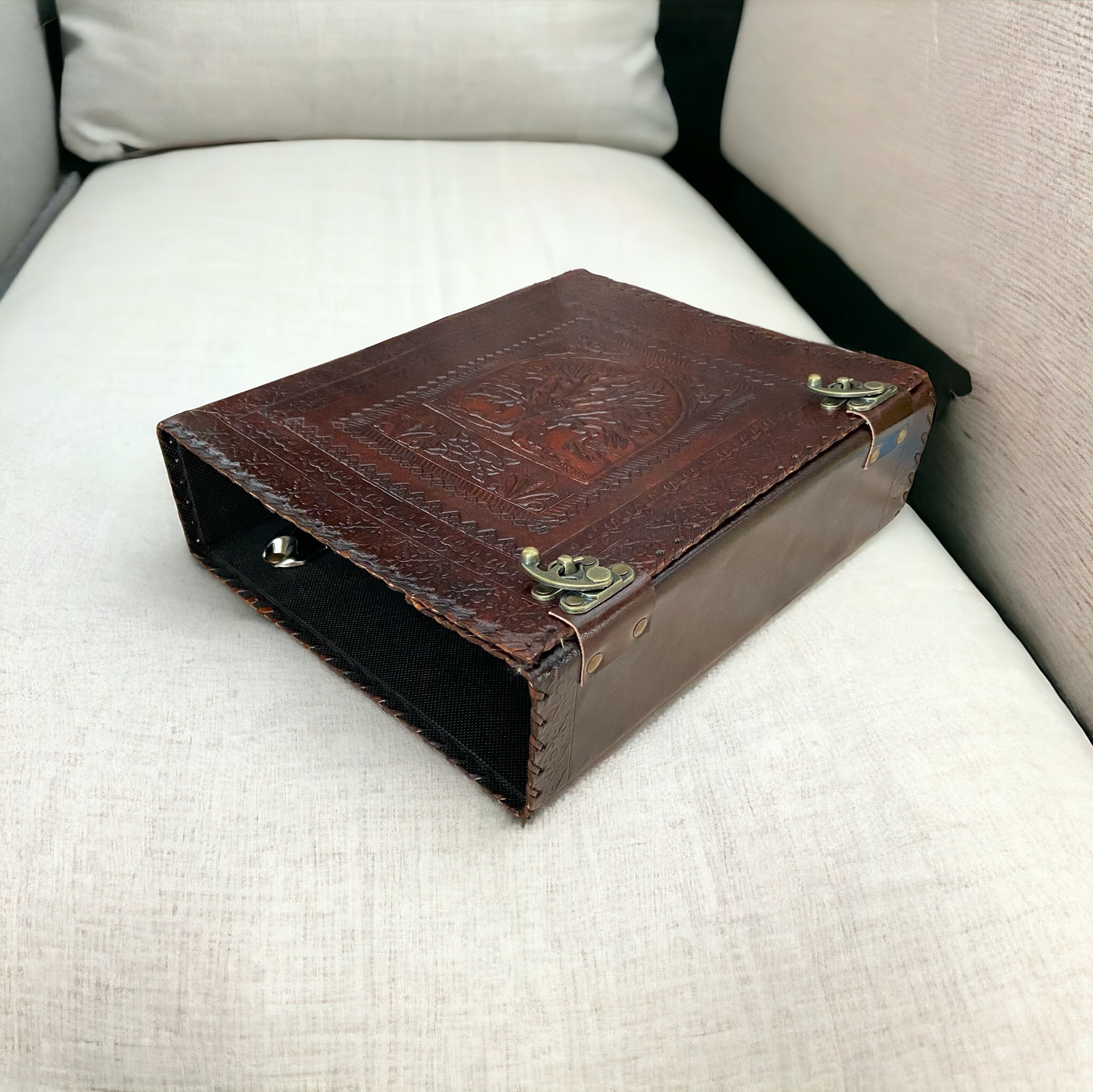 Extra Large 3 Ring Binder, Leather Ring Binder A4 Size 3 Inch Leather ...