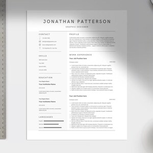 Professional Resume Template Editable CV Design Modern & Minimalist ...