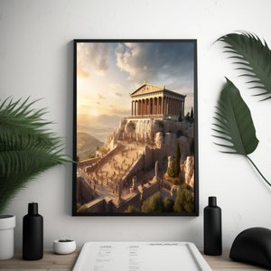 Acropolis of Athens AI Digital Download Digital Art Digital Image ...
