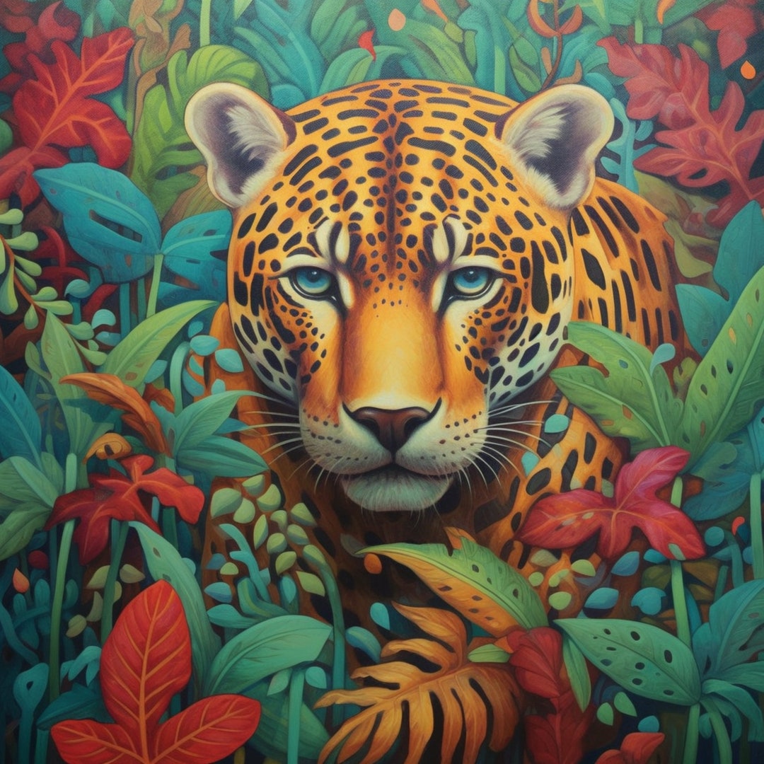 Jaguar Color and Watercolor 2 Pack AI Digital Download Digital Art ...