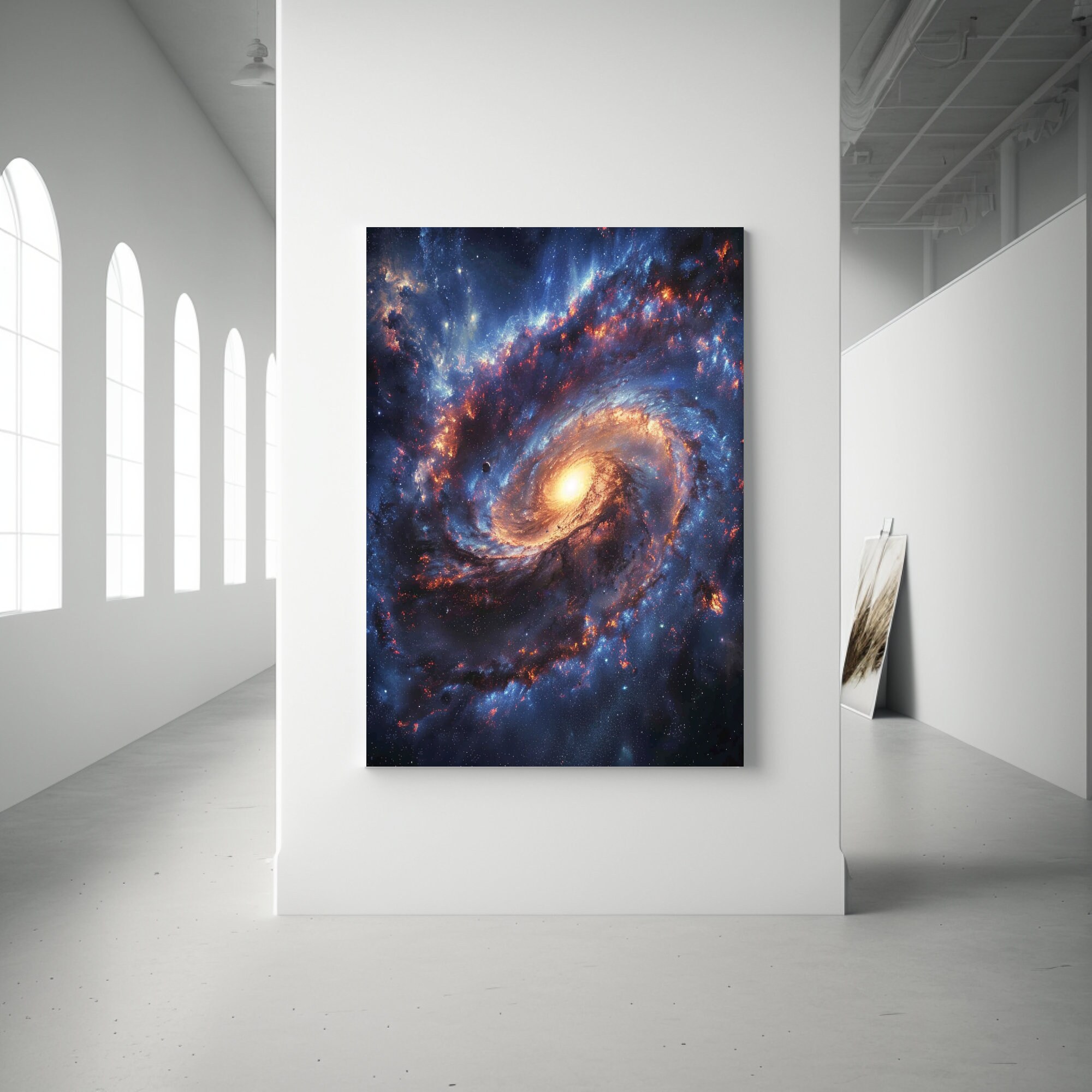 Galactic Wonders: Majestic Spiral Galaxy Digital Art AI Digital ...