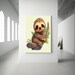 Baby Sloth Cartoon AI Digital Download Digital Art Animal Digital Image ...