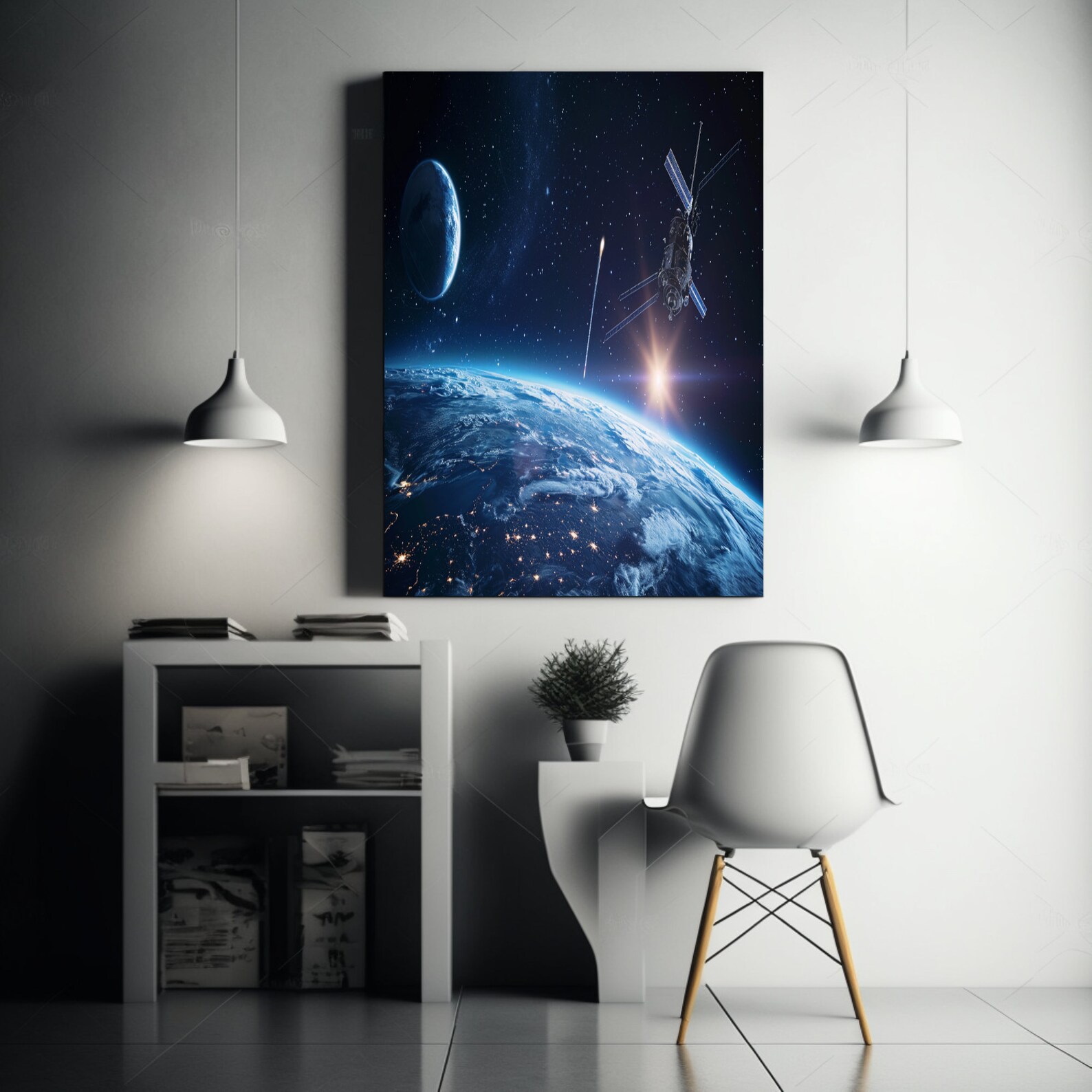 Majestic Space Mission Satellite Digital Art AI Digital Download ...