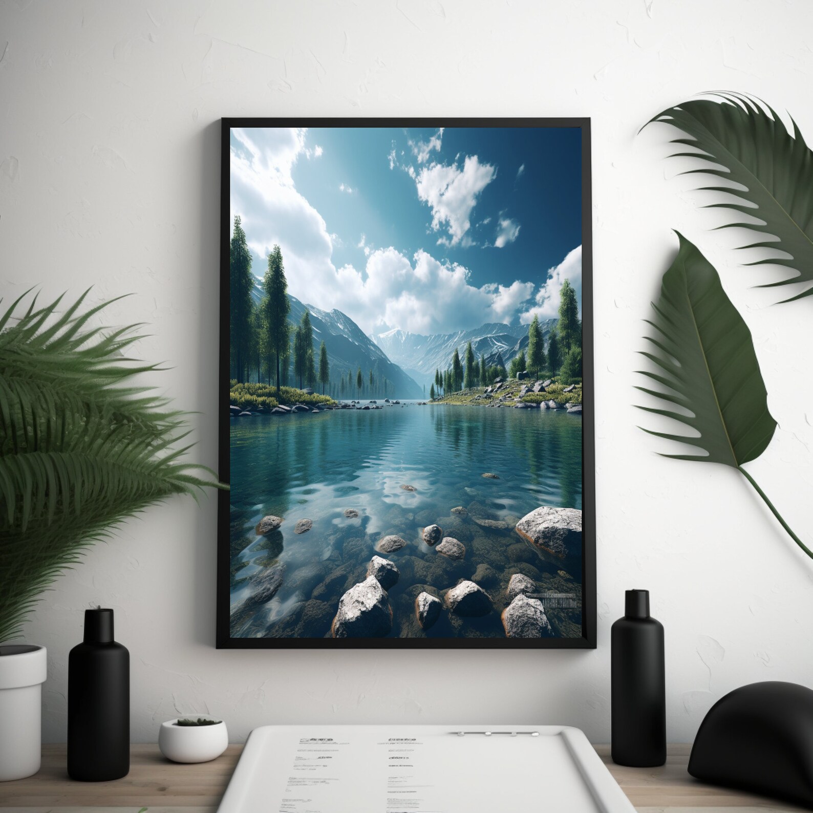 Alpine Serenity Canvas Digital Art AI Digital Download Digital Art ...
