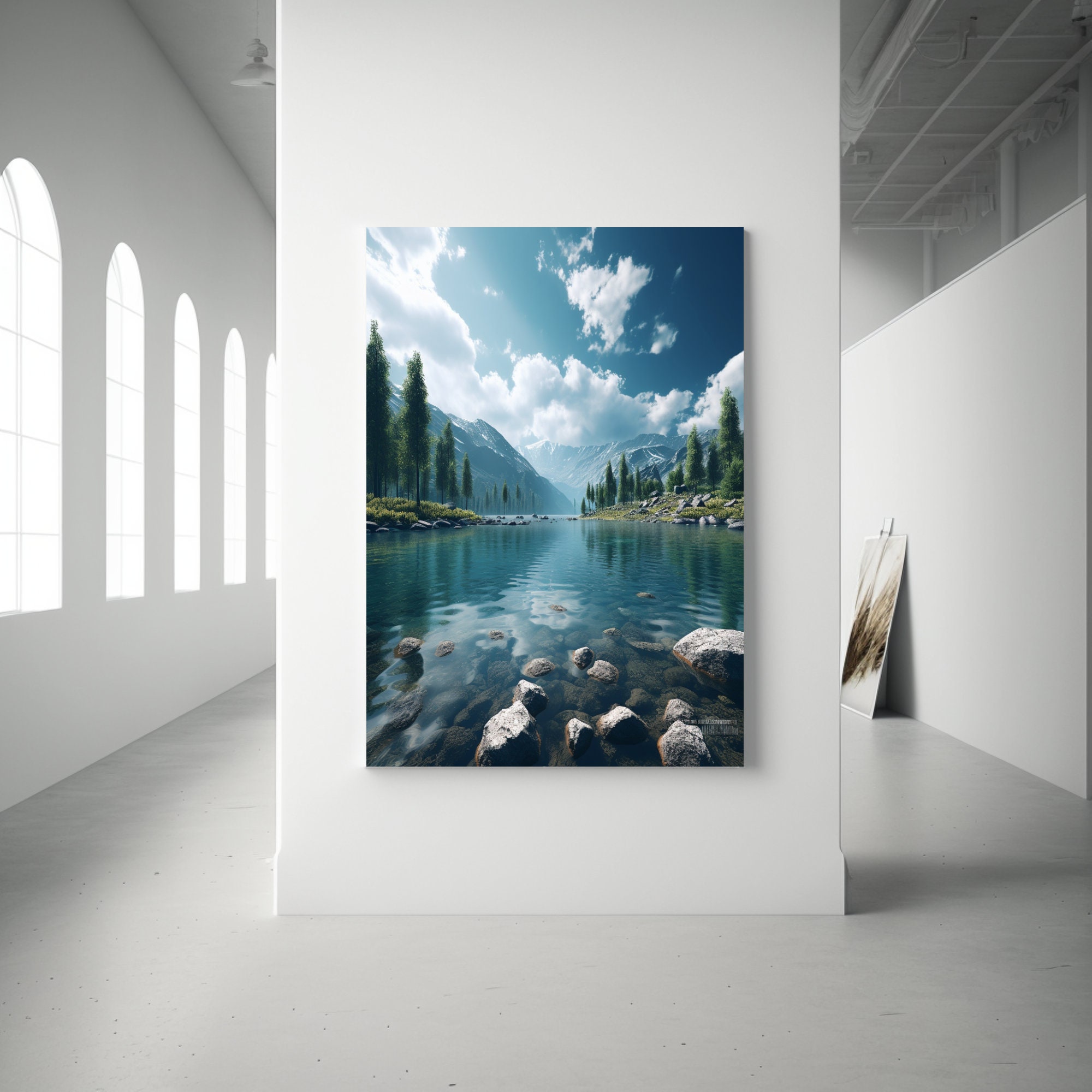 Alpine Serenity Canvas Digital Art AI Digital Download Digital Art ...
