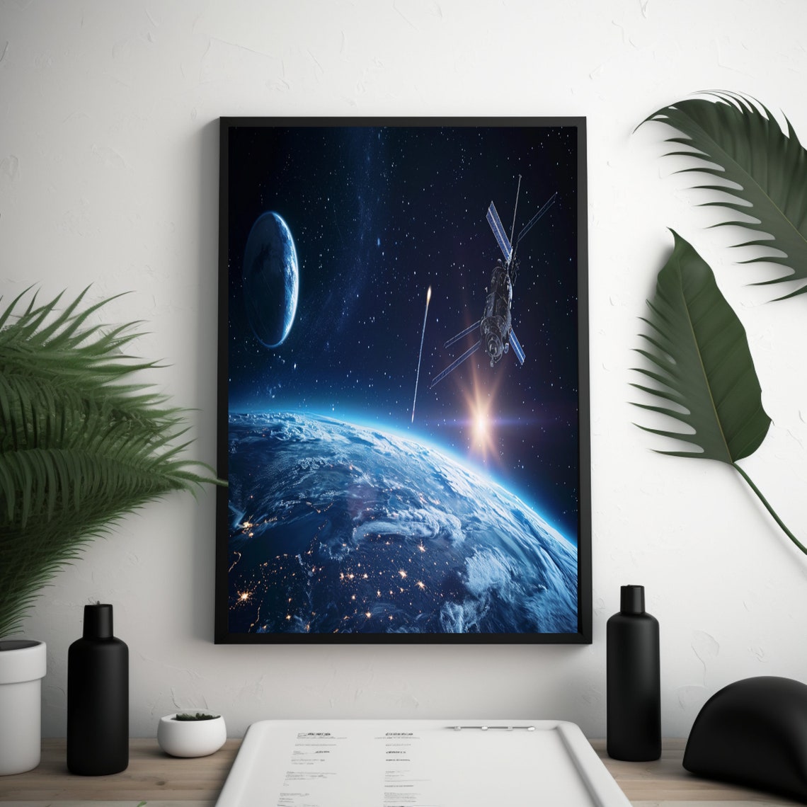 Majestic Space Mission Satellite Digital Art AI Digital Download ...