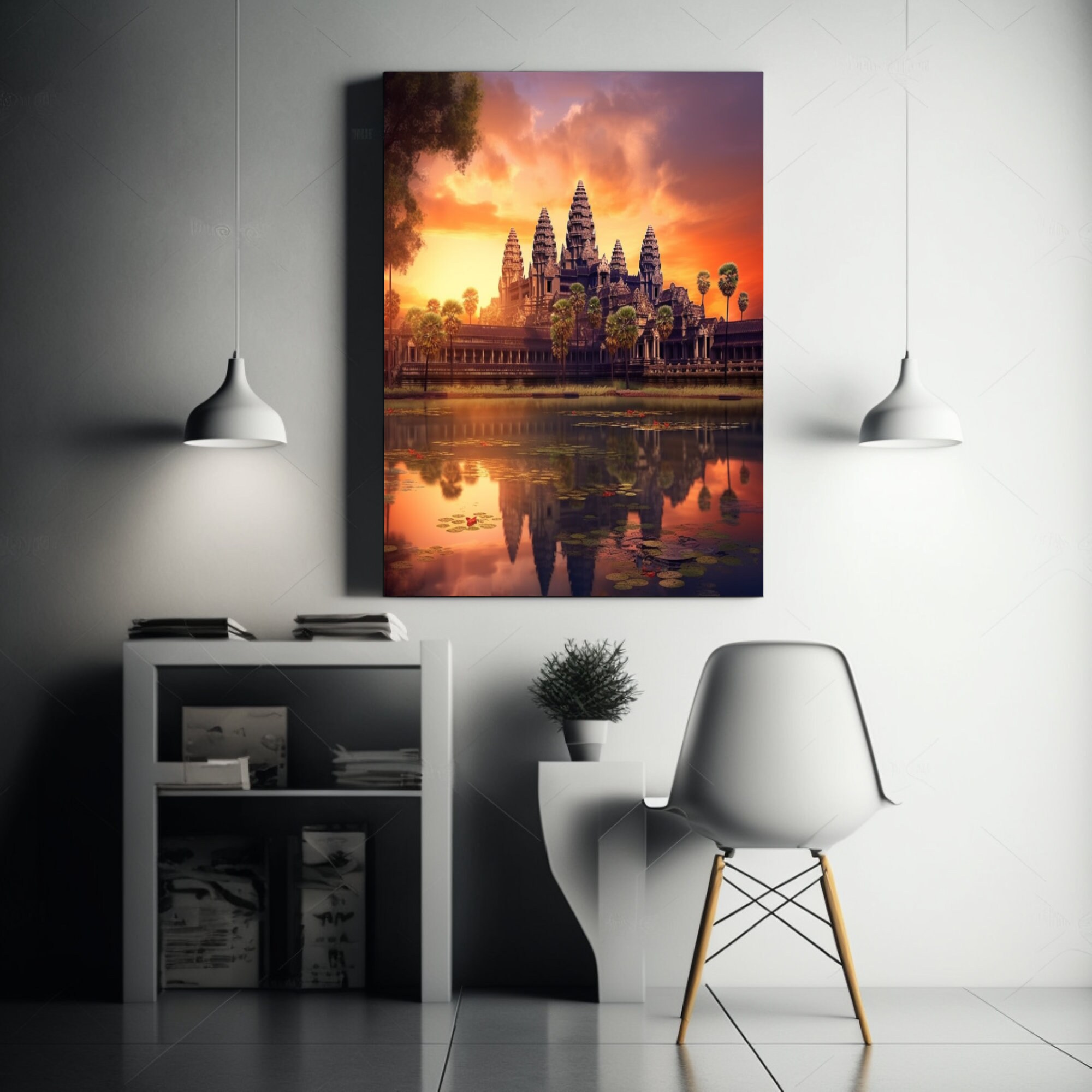 Angkor Wat Illustration AI Digital Download Digital Art Digital Image ...