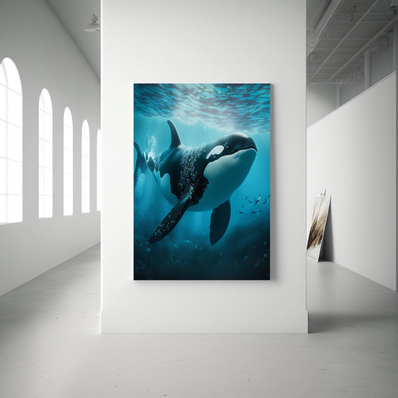 Orca Color and Watercolor 2 Pack AI Digital Download Digital Art Animal ...